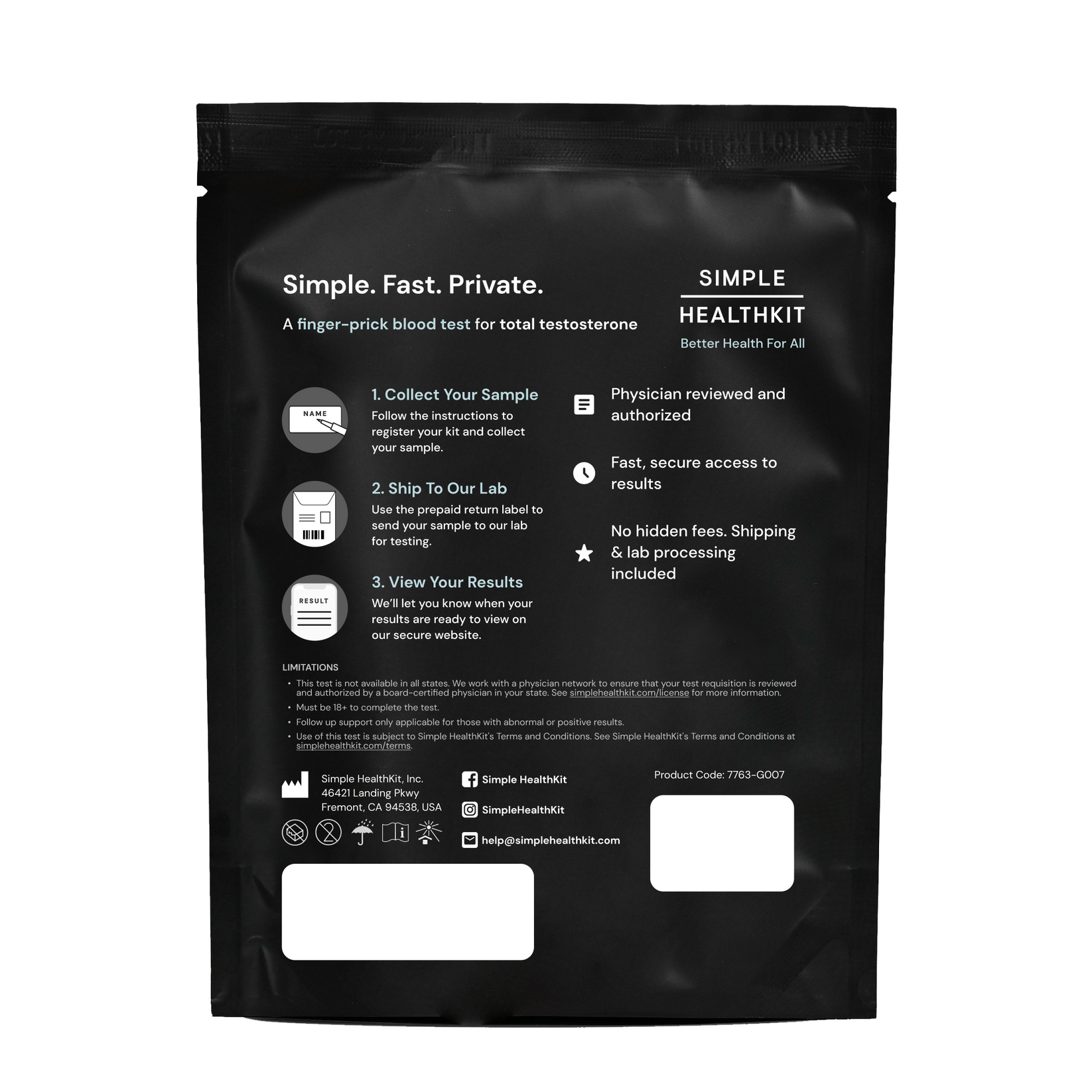 Men's Total Testosterone Test | At Home Testosterone Test Kit – Simple ...